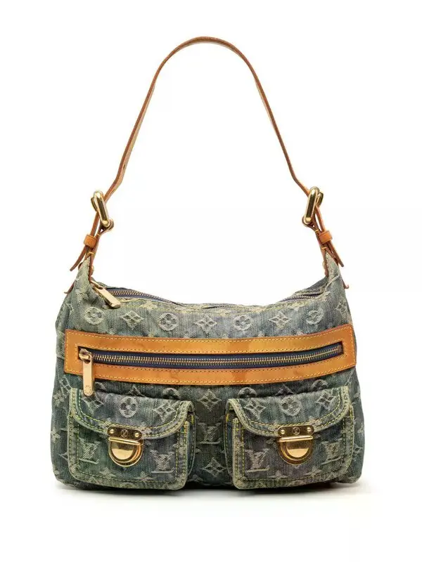 LOUIS VUITTON 2006 Monogram Denim Baggy Pm Shoulder Bag - Blue