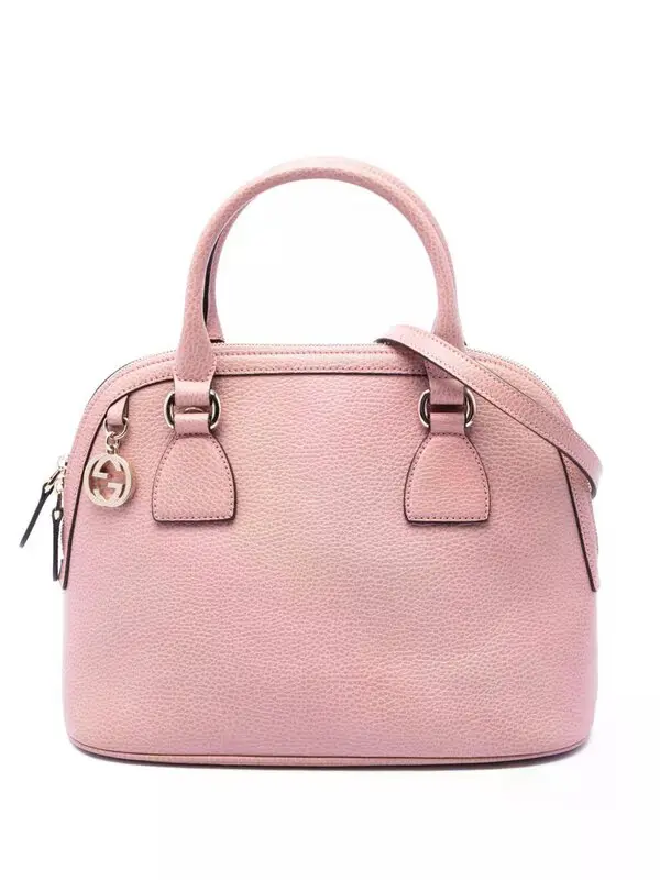 Gucci 2016-2026 Small Dollar Calfskin Gg Charm Dome Satchel - Pink