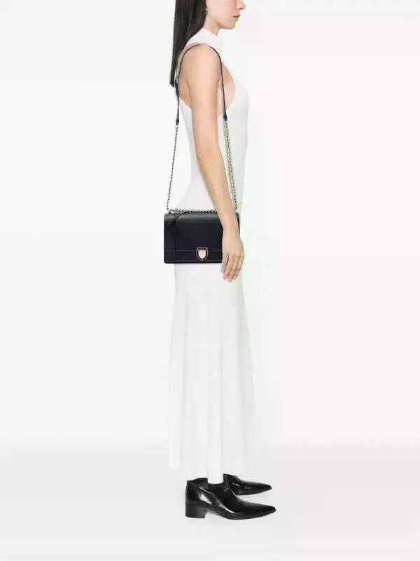 Dior 2016 Medium Calfskin Diorama Flap Crossbody Bag - Black