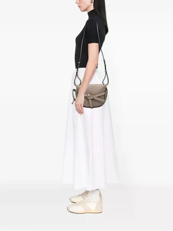 Loewe 2019 Small Leather Gate Crossbody Bag - Neutrals