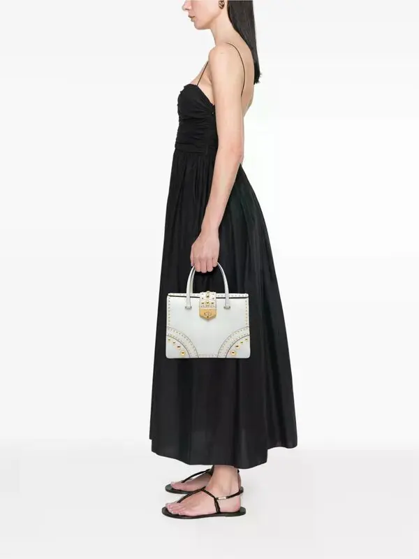 Prada 2010-2026 Studded Saffiano Turnlock Handbag