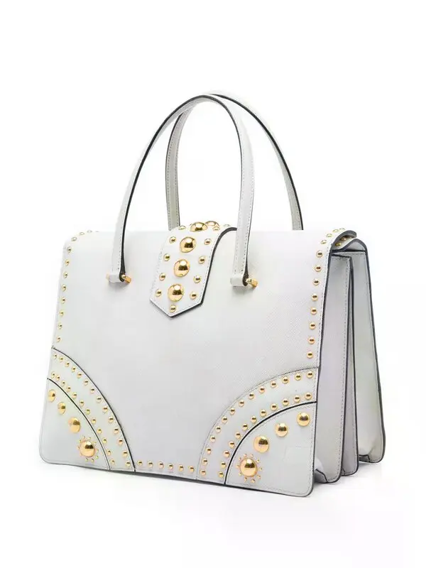 Prada 2010-2026 Studded Saffiano Turnlock Handbag