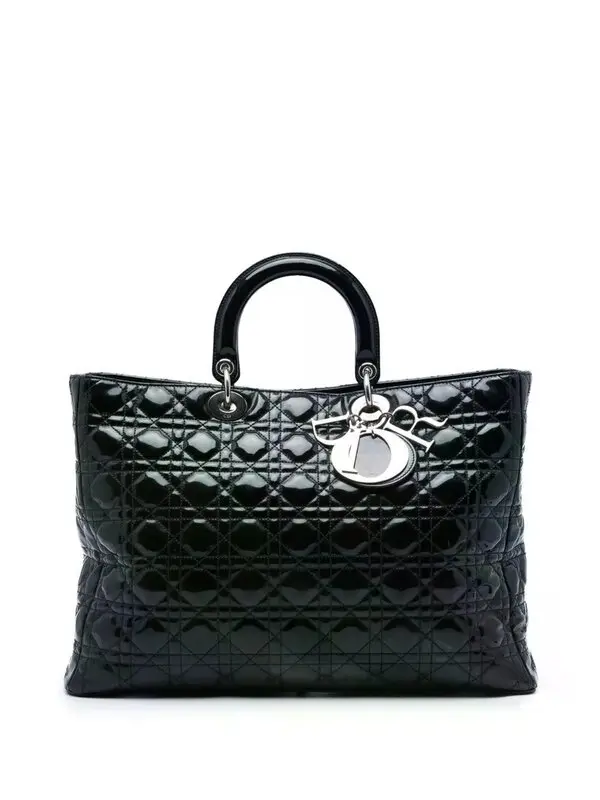 Dior 2010 Extra Large Patent Cannage Lady Satchel