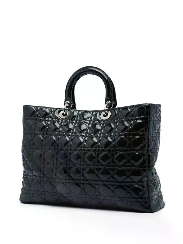 Dior 2010 Extra Large Patent Cannage Lady Satchel
