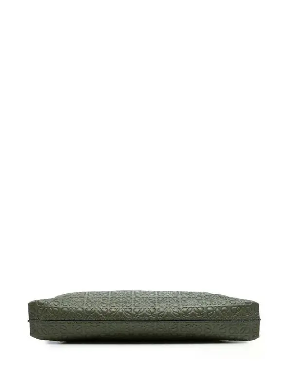Loewe Embossed Leather Anagram Repeat T Pouch Clutch Bag