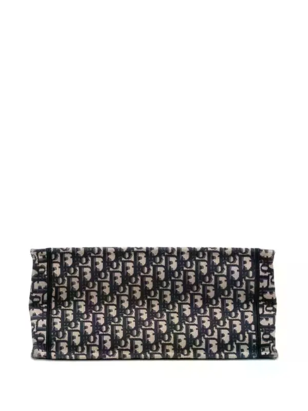 Dior 2021 Medium Oblique Embroidered Canvas Book Tote Bag