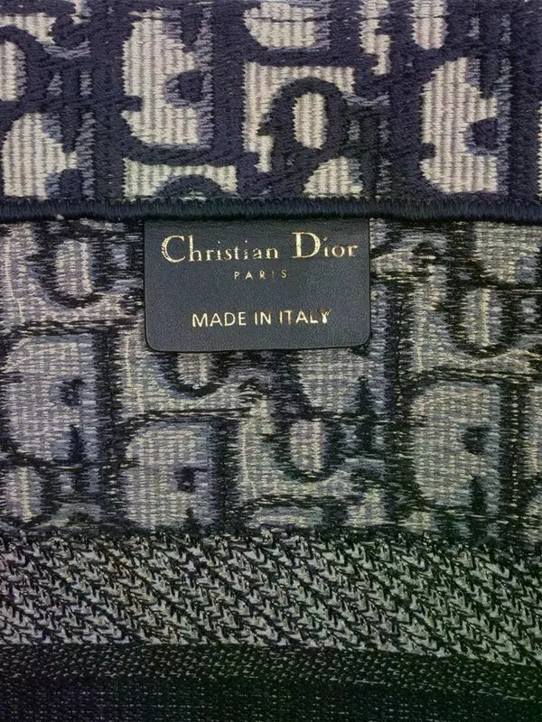 Dior 2021 Medium Oblique Embroidered Canvas Book Tote Bag