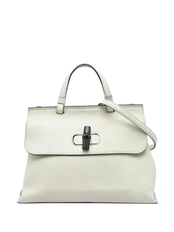 Gucci 2016-2026 Medium Calfskin Bamboo Daily Satchel