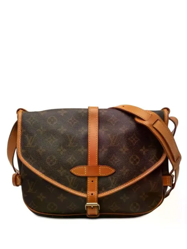 LOUIS VUITTON 1994 Monogram Saumur 25 Crossbody Bag - Brown