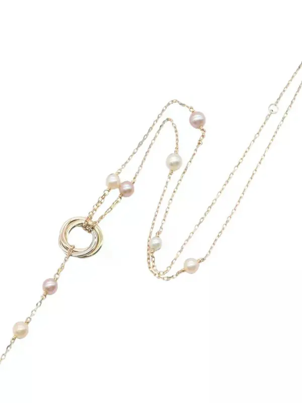 Cartier 2010s Trinity Pearl Necklace - Gold