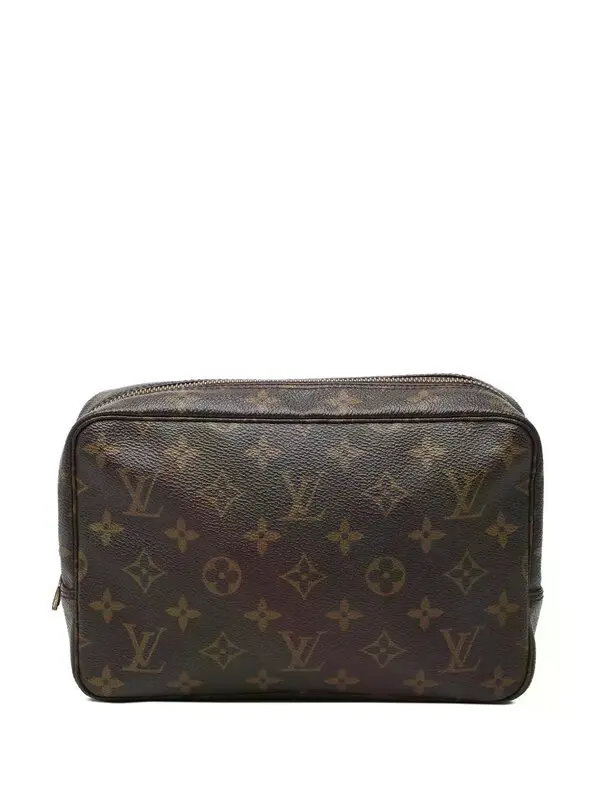 LOUIS VUITTON 1987 Monogram Trousse Toilette 23 Clutch Bag - Brown