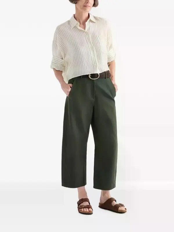 TWP Slouchy Barrel-leg Cropped Trousers