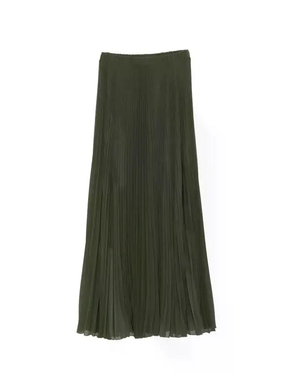 Patrizia Pepe Pleated Maxi Skirt - Green