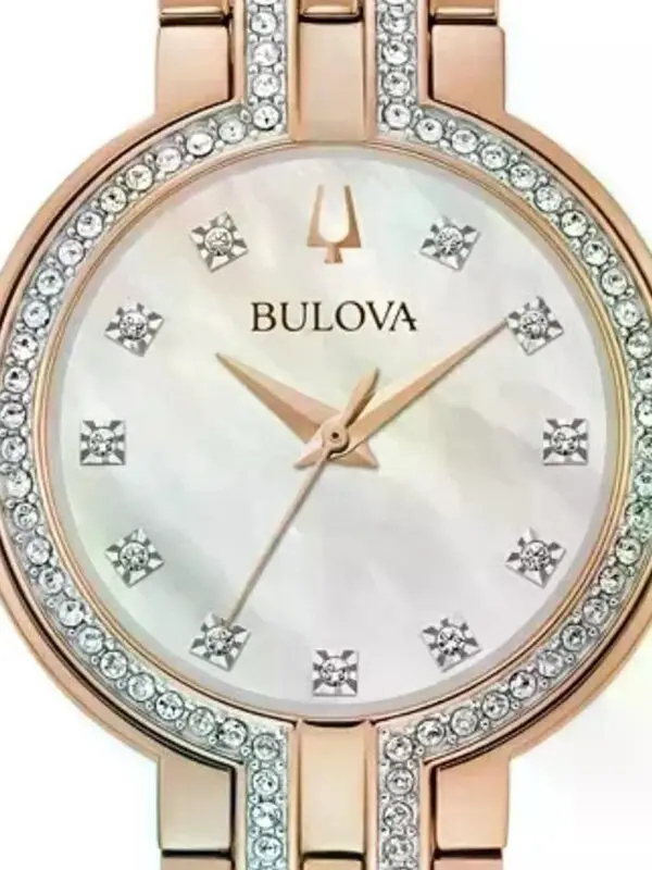 Bulova Crystal-embellished Watch