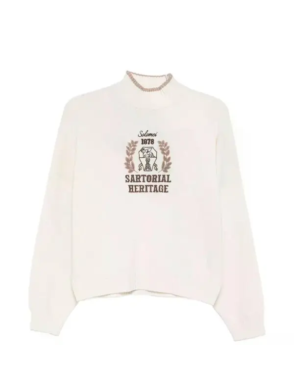 Brunello Cucinelli Sartorial Heritage Embroidered Cashmere Sweater - Neutrals