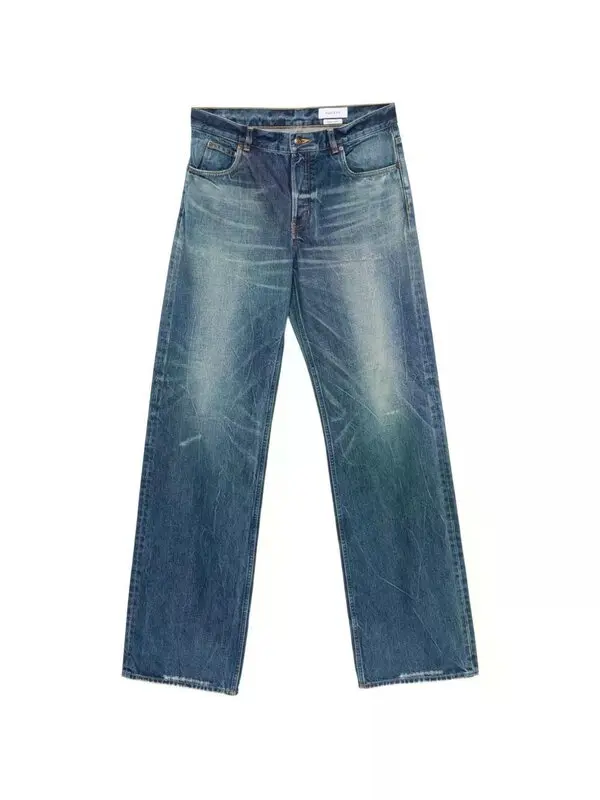 Alexander McQueen Button-fastening Faded Jeans - Blue