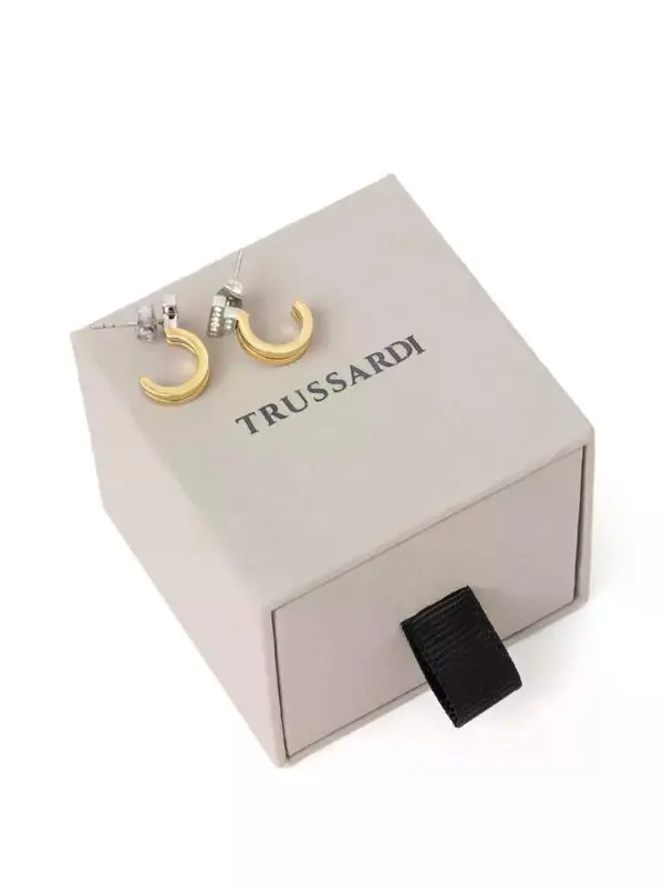 TRUSSARDI Half-hoop Crystal Embellished Earrings