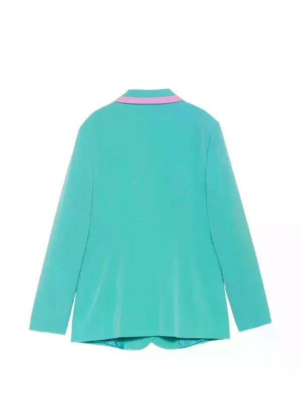NIKAMO Contrast-trim Single-breasted Blazer