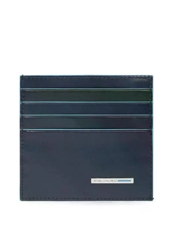 PIQUADRO Logo-plaque Leather Cardholder