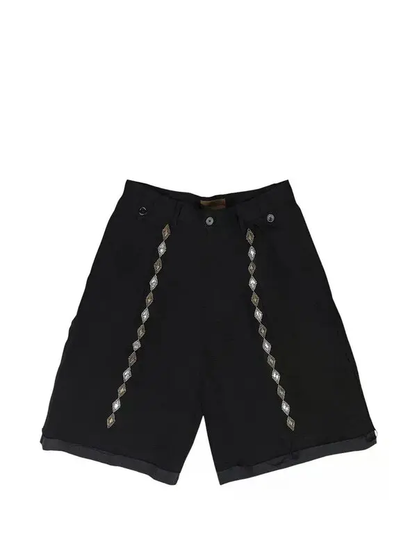 BIRTH OF ROYAL CHILD Gemstone-embellished Shorts - Black