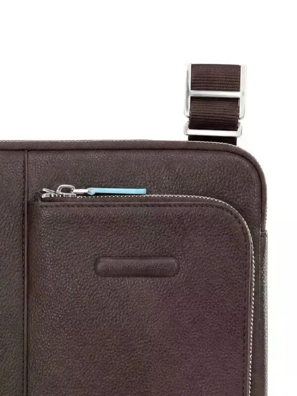 PIQUADRO Blue Square Leather Laptop Bag