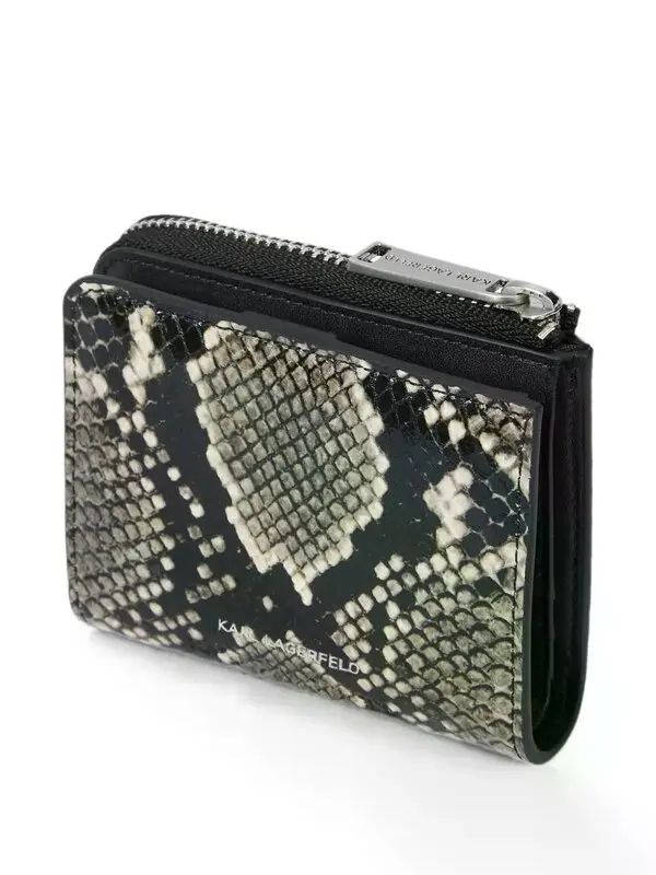 Karl Lagerfeld Small K/signature Leather Bi-fold Wallet