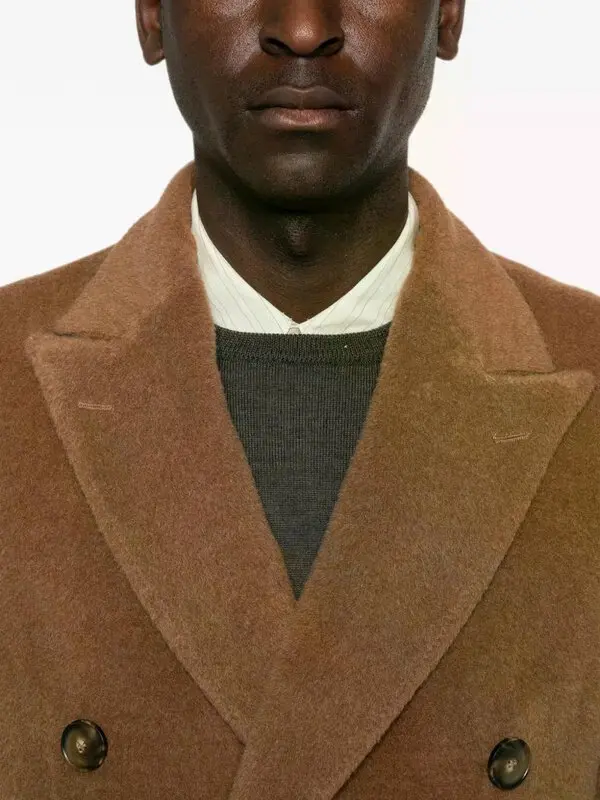 Canali Double-breasted Peak-lapel Coat