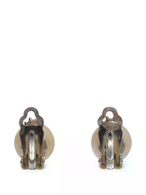 Vintage Pearl Crystal Clip-on Earrings