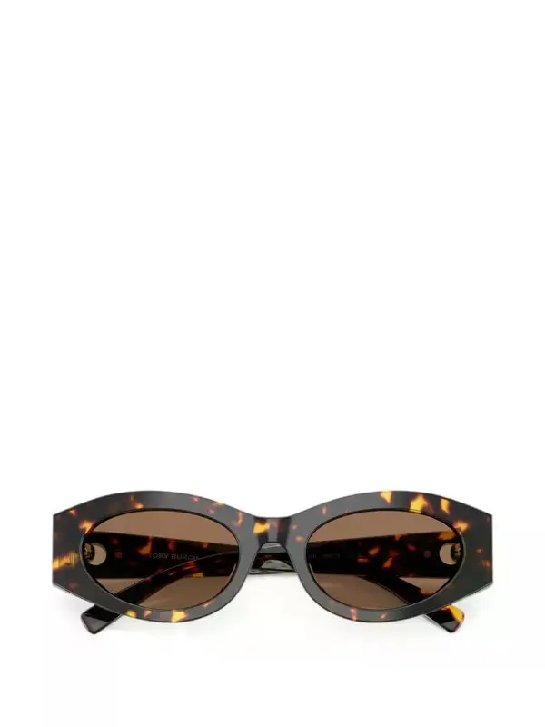 Tory Burch Oval Tortoiseshell Sunglasses