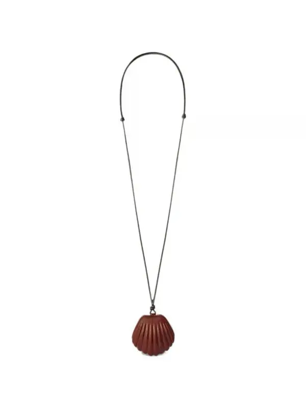 LEMAIRE X Carlos Peñafiel Shell Mirror In Patinated Calfskin - Brown