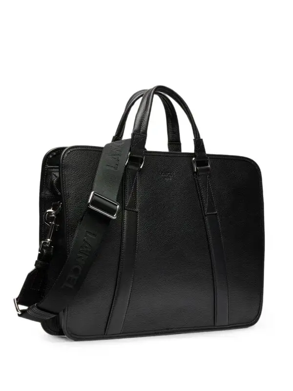 LANCEL Grained-leather Laptop Bag - Black