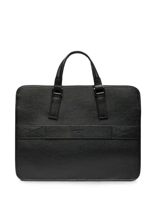 LANCEL Grained-leather Laptop Bag