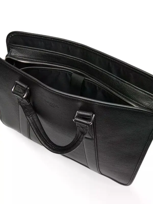 LANCEL Grained-leather Laptop Bag