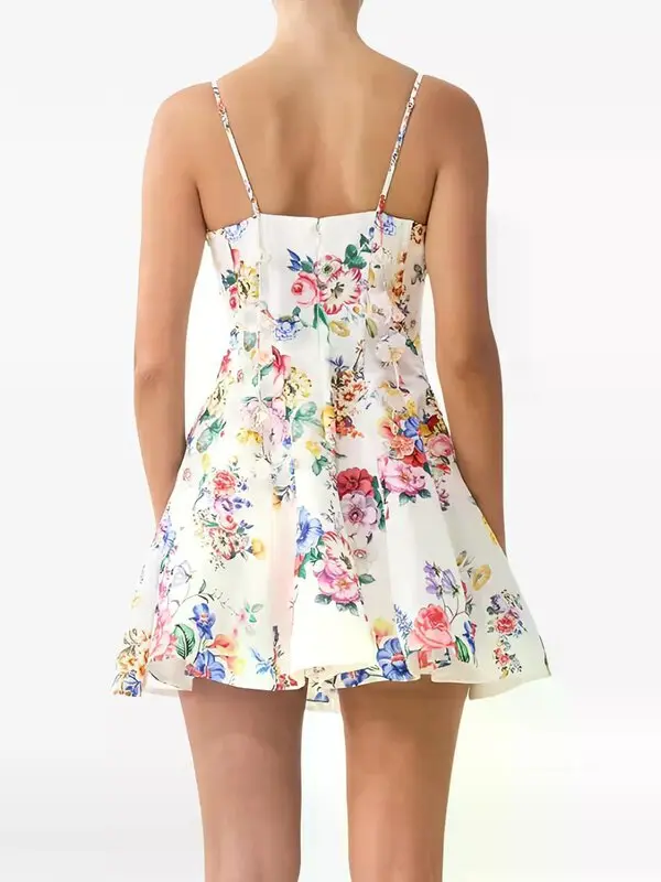 Camilla Floral-print Corset Mini Dress
