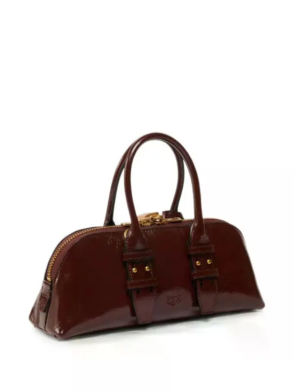 Pinko Escape Bag Horizontal Small Handbag In New Shiny Leather - Red