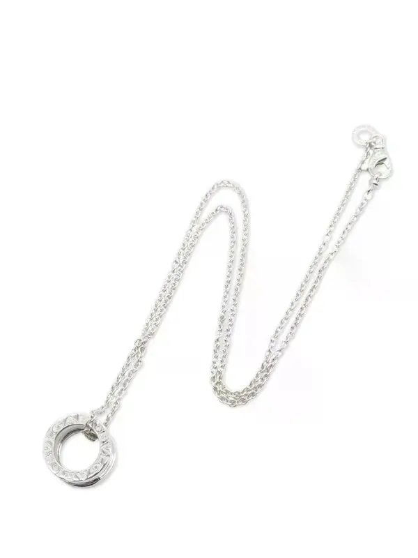 BVLGARI 18k White Gold B-zero1 Pendant Necklace - Silver