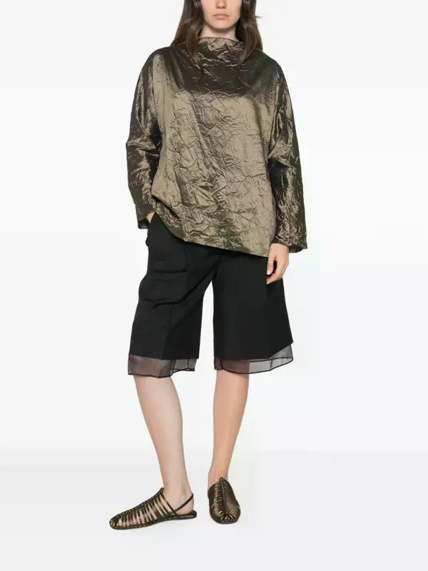 DANIELA GREGIS Crinkled Long-sleeve Blouse