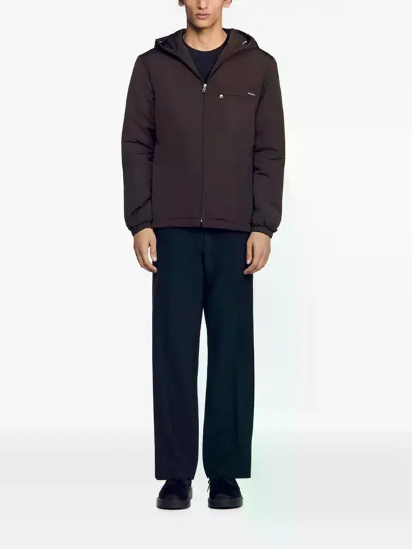 Sandro Hooded Zip-up Jacket