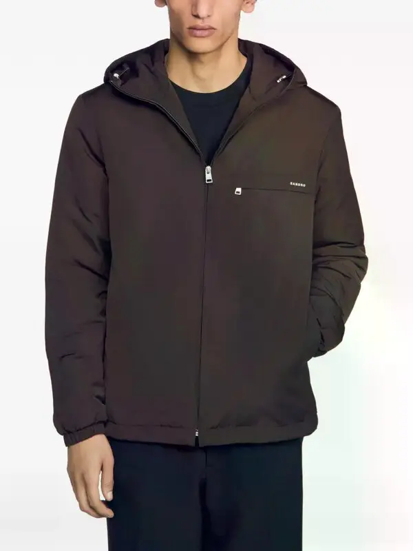 Sandro Hooded Zip-up Jacket