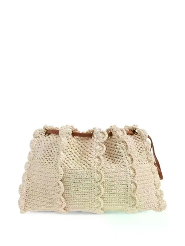 Ulla Johnson Adria Small Ruffled Crochet Clutch Bag