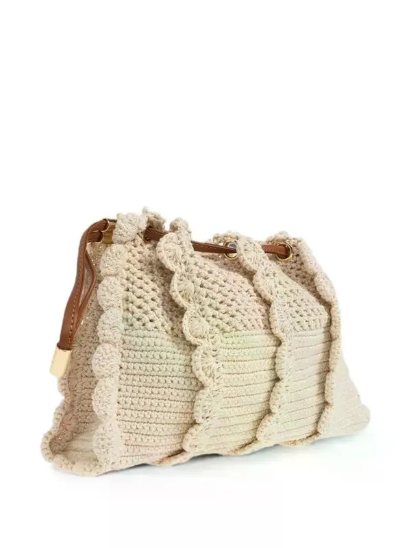 Ulla Johnson Adria Small Ruffled Crochet Clutch Bag