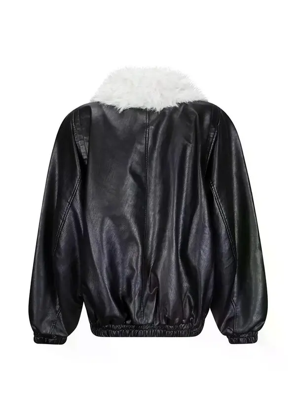 Source Unknown Rioni Faux-fur-collar Bomber Jacket - Black