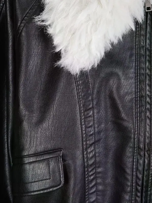 Source Unknown Rioni Faux-fur-collar Bomber Jacket