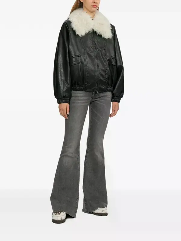 Source Unknown Faux-fur Collar Bomber Jacket