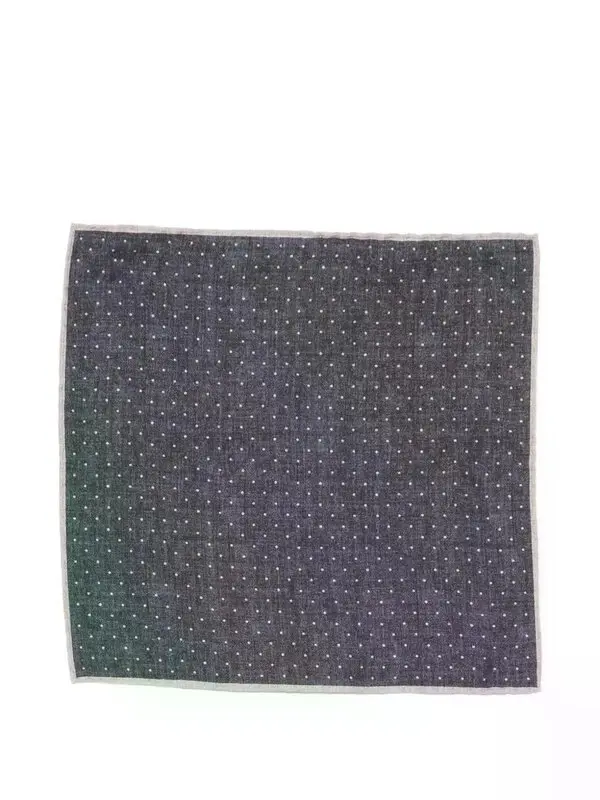 Eleventy Polka-dot Pocket Square - Blue