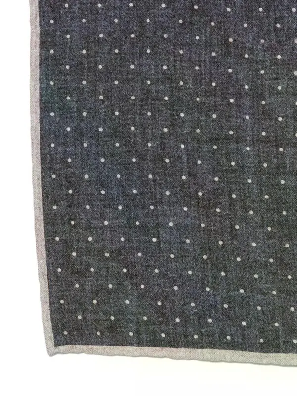 Eleventy Polka-dot Pocket Square - Blue