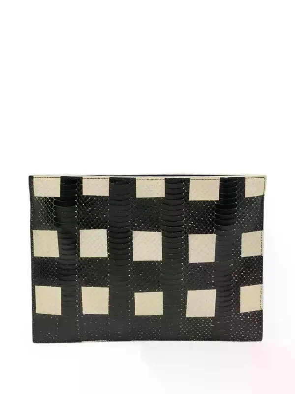 Kenzo Kalifornia Python-embossed Clutch Bag