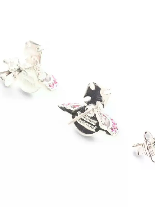 VIVIENNE WESTWOOD Kika Orb Rhinestone Earrings - Silver
