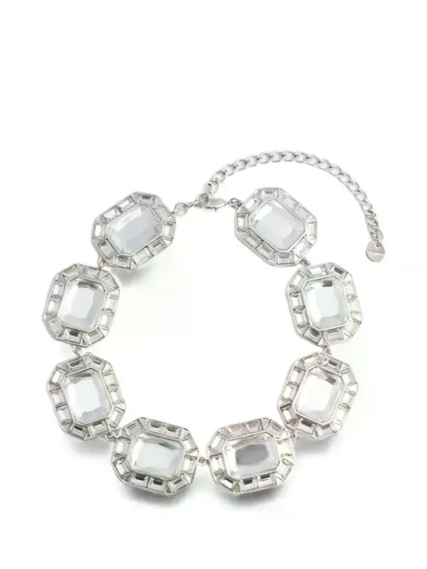SELF-PORTRAIT Crystal-embellished Curb-chain Necklace