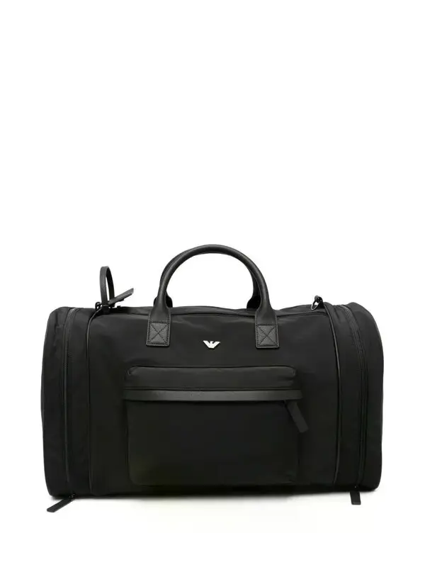 Emporio Armani Logo Plaque Holdall - Black
